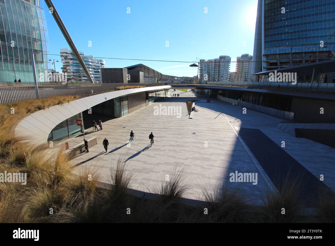 Milan, Italy. Tre Torri square, heart of the new City Life district ...