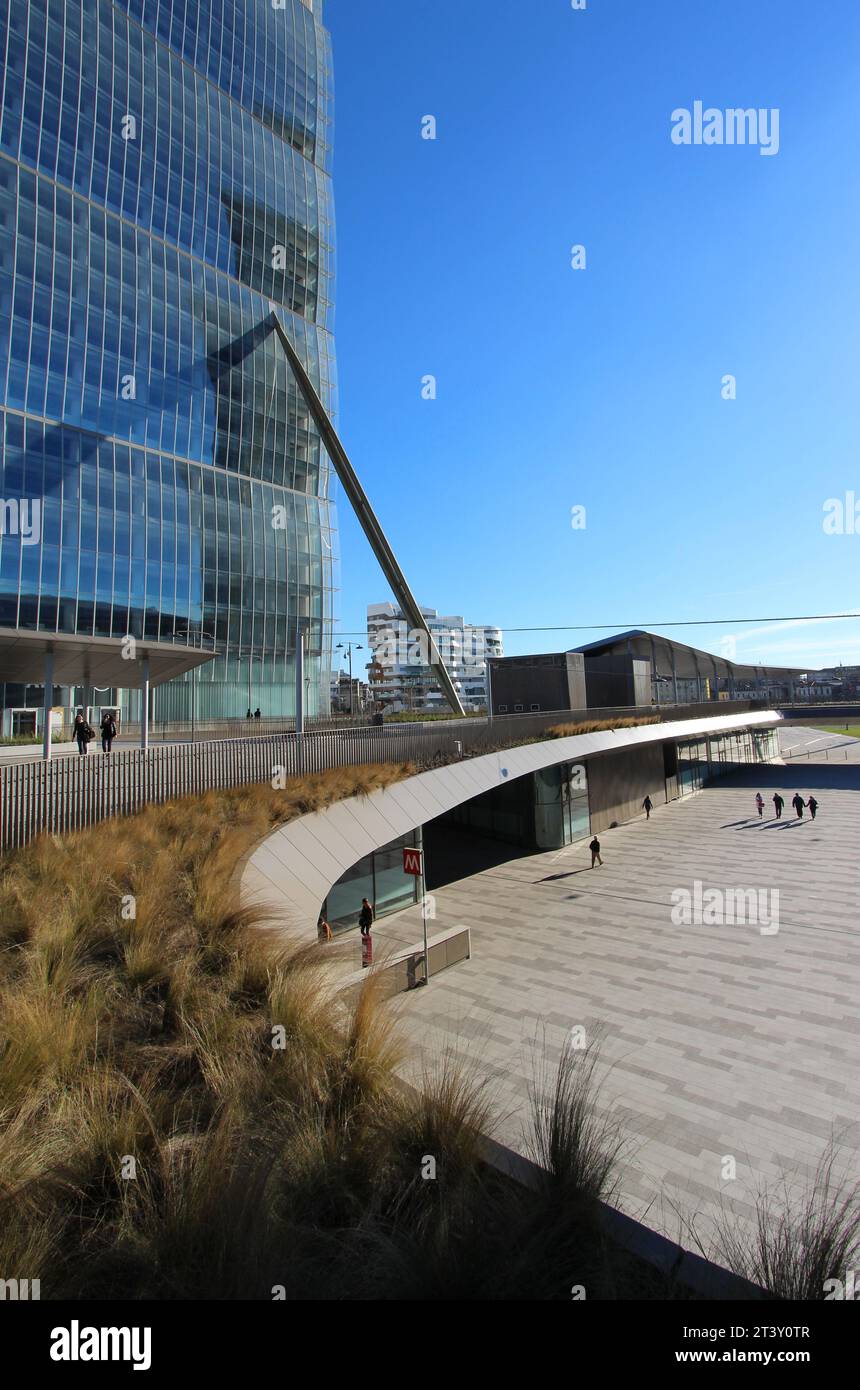 Milan, Italy. Tre Torri square, heart of the new City Life district ...
