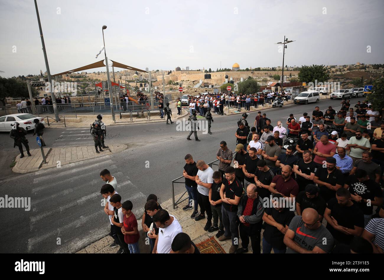 JERUSALEM - OCTOBER 27: 2023, Israel restricts Palestinian access to Al ...