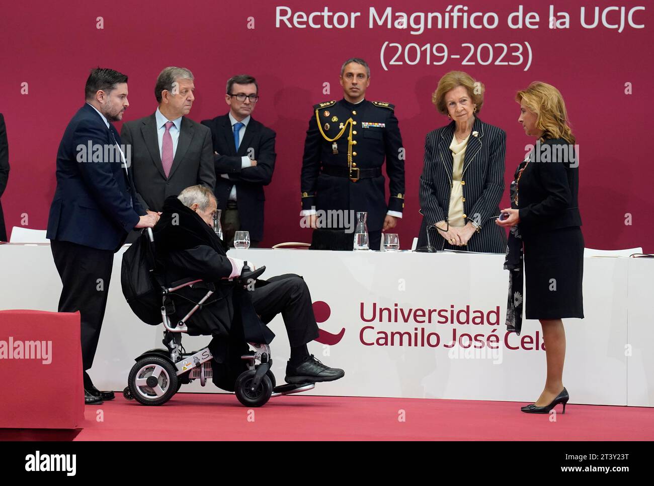 Emilio Lora-Tamayo, Queen Sofia, and the president of the University ...