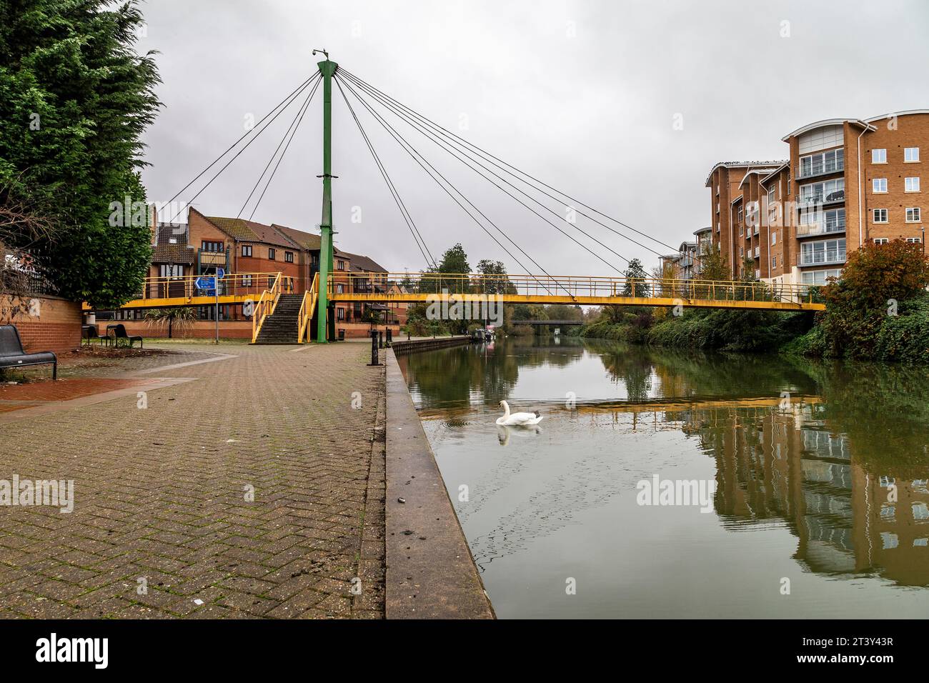 The Wathen Wigg Foot Bridge over the River Nene Town centre ...