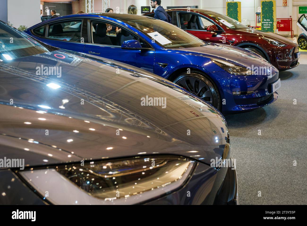 Tesla Model X Plaid and Model 3 electric cars at ECAR SHOW - Hybrid and ...