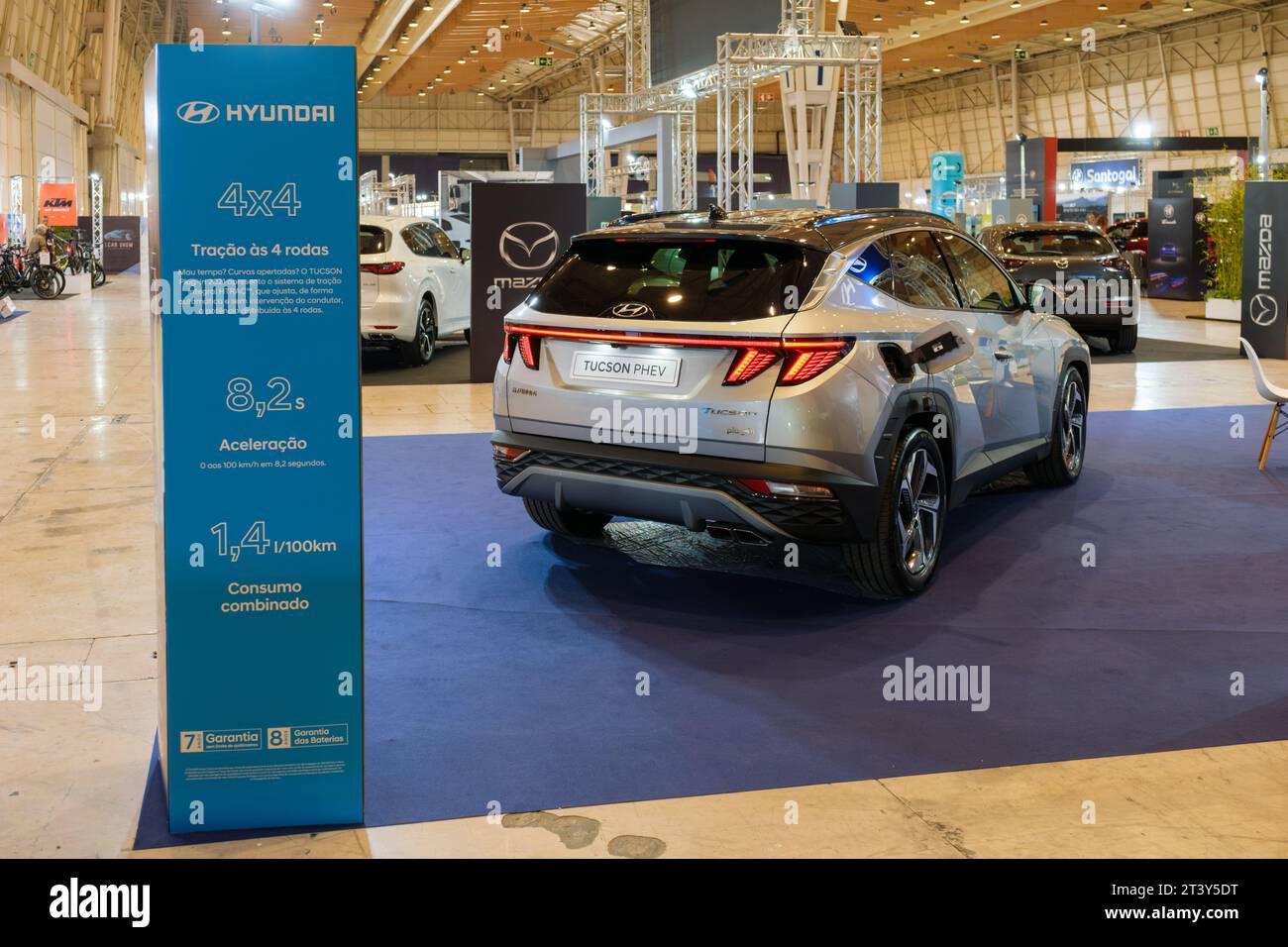 Hyundai Tucson Phev hybrid car at ECAR SHOW - Hybrid and Electric Motor ...