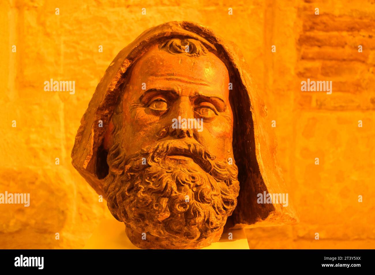 Murcia Cathedral, Spain. Bust or head sculpture art of a religious ...
