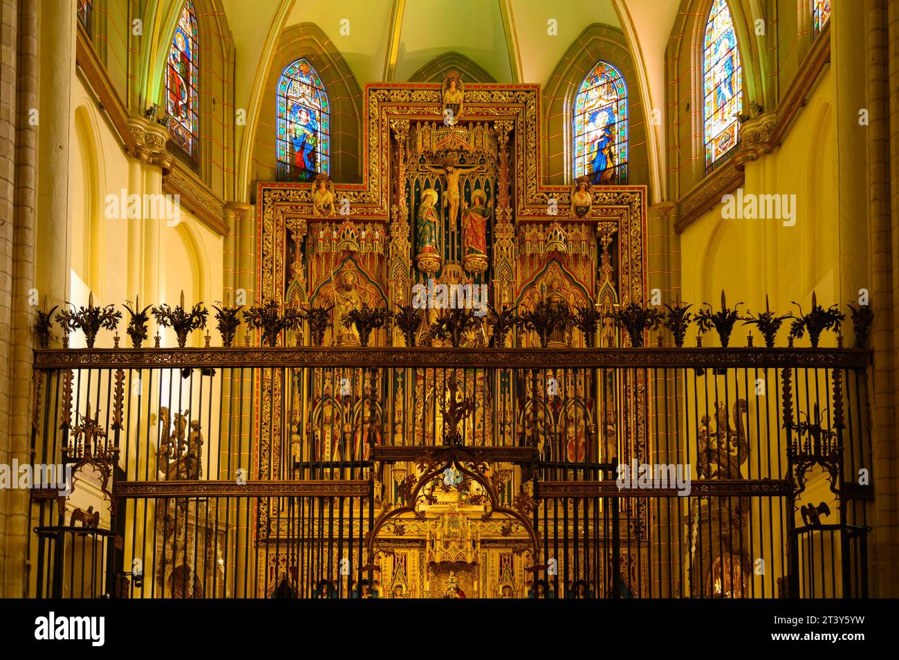 Murcia Cathedral, Spain. Interior feature and design of the medieval ...