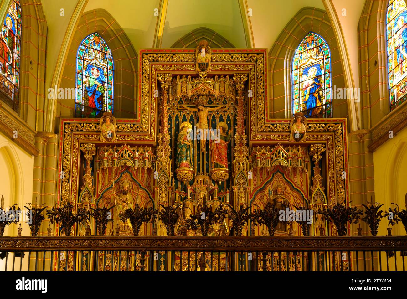 Murcia Cathedral, Spain. Interior feature and design of the medieval ...