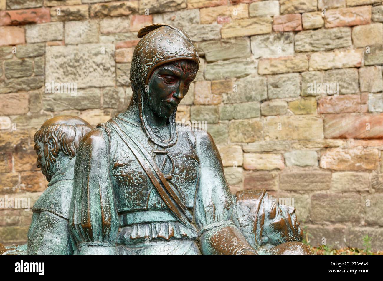Robin Hood's merry men statue, Nottingham Stock Photo - Alamy