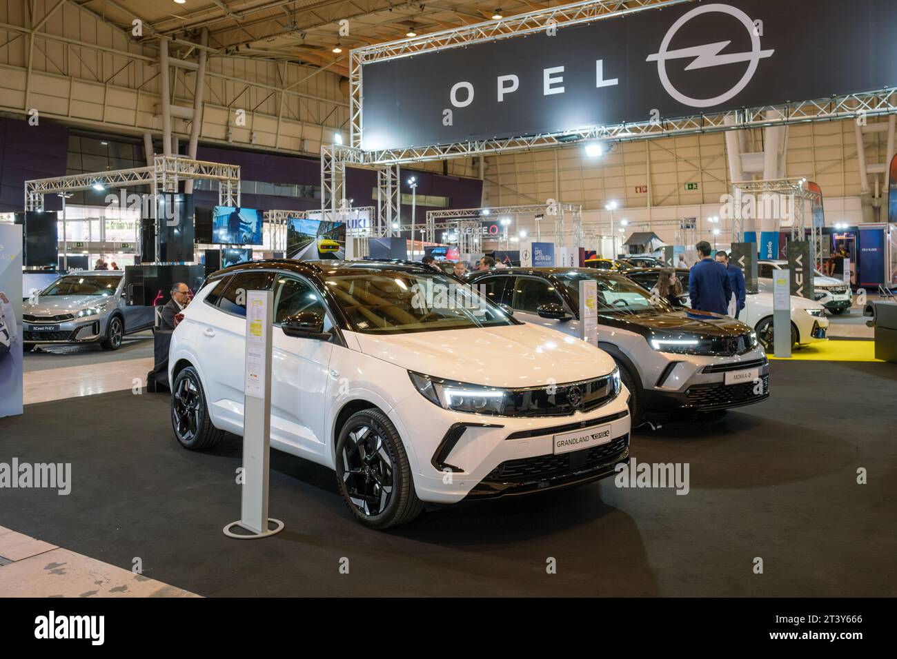 Opel Grandland GSe hybrid and Opel Mokka electric cars at ECAR SHOW ...