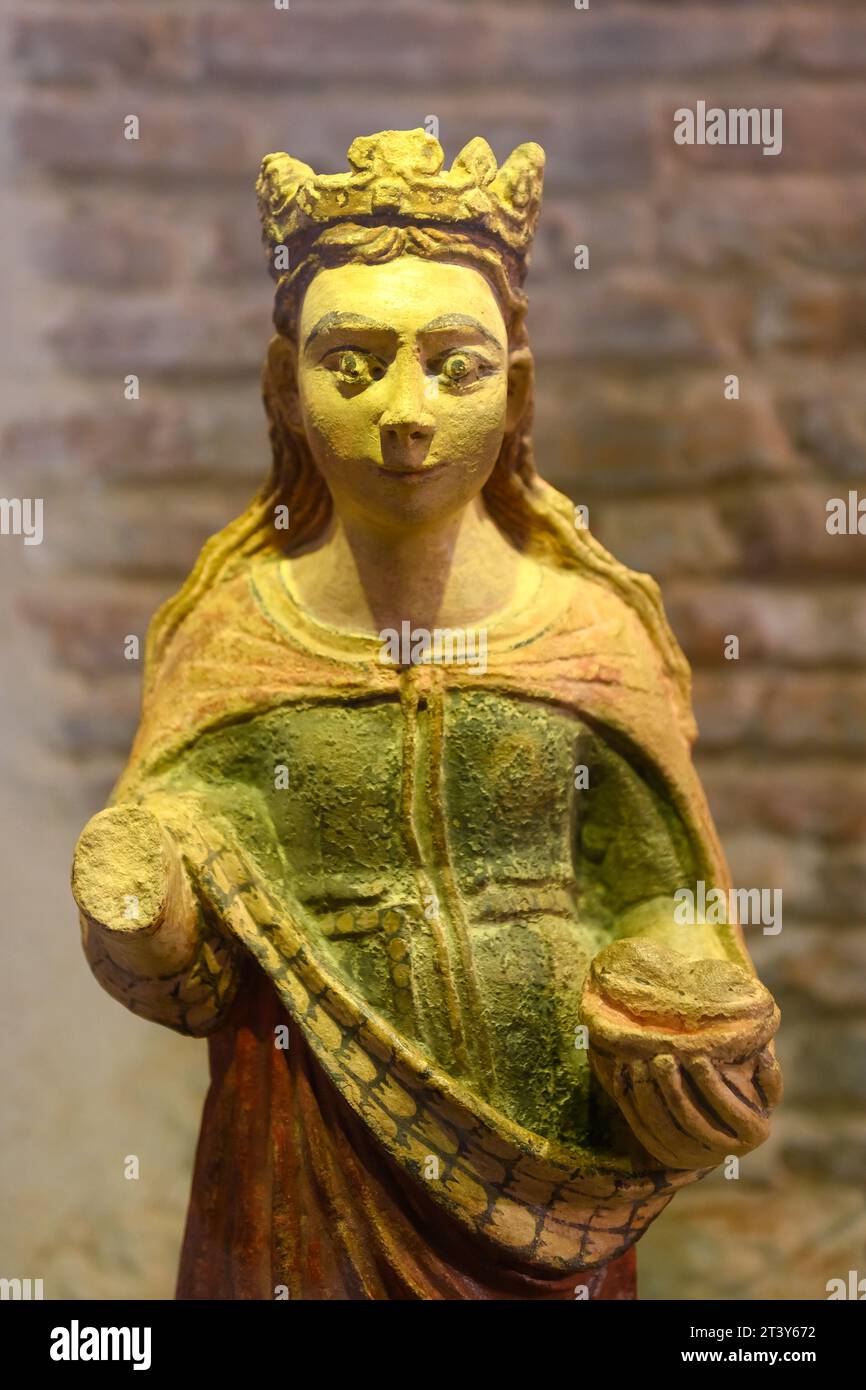 Murcia Cathedral, Spain. Ancient statue or sculpture of a Catholic icon ...