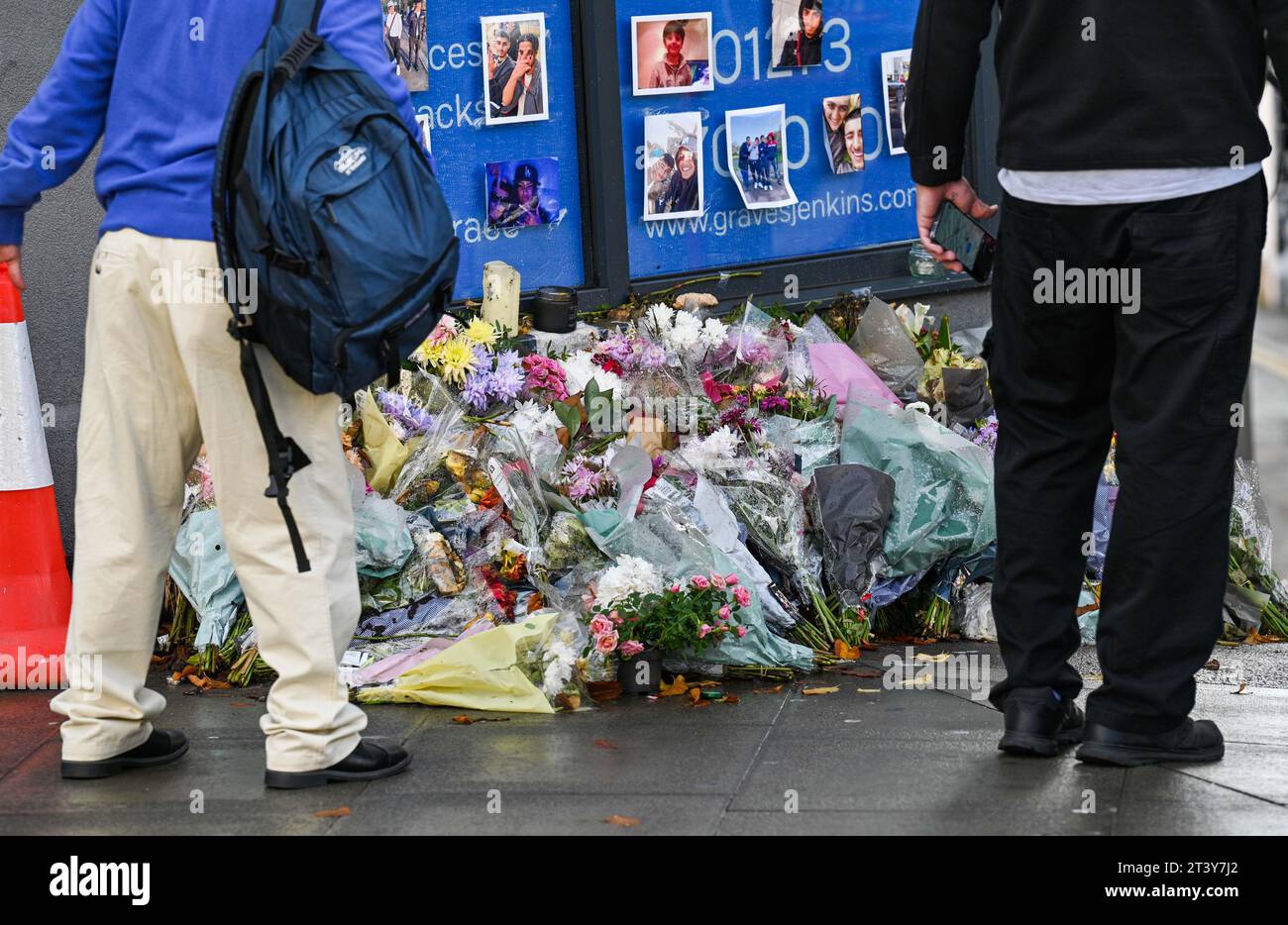 Flowers and tributes to stabbing victim Mustafa Momand in Queens Road ...