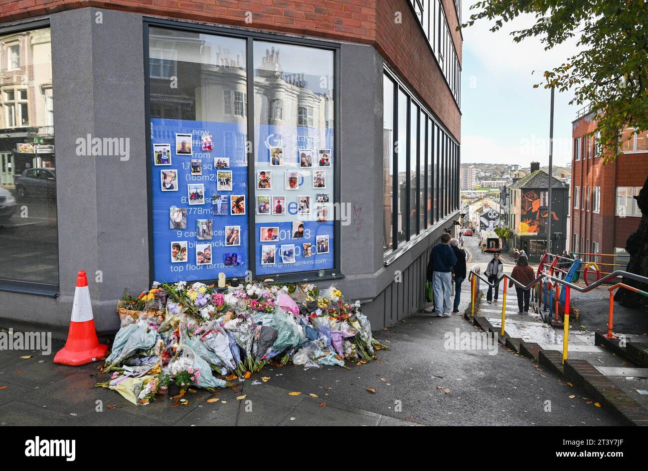 Flowers and tributes to stabbing victim Mustafa Momand in Queens Road ...