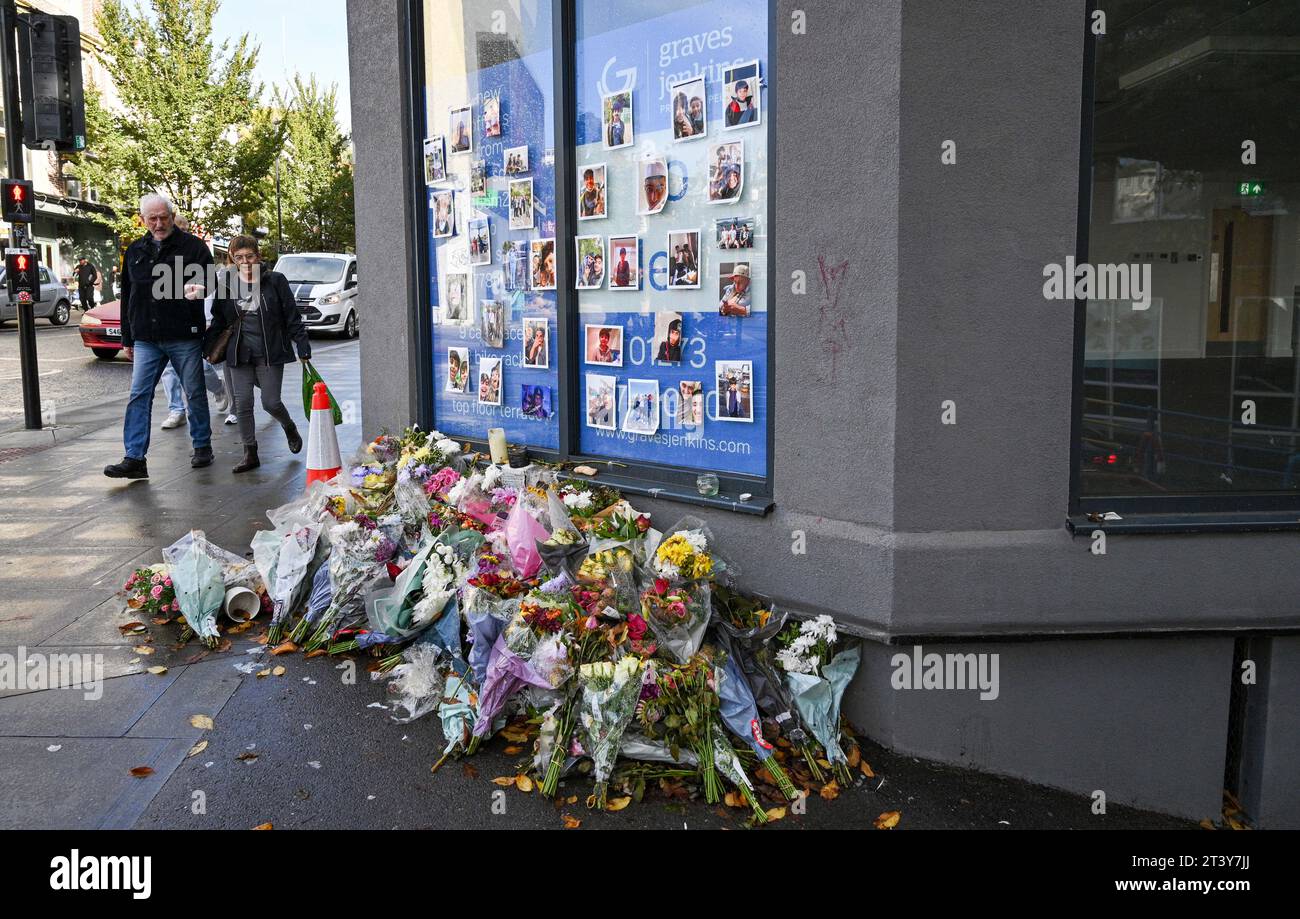 Flowers and tributes to stabbing victim Mustafa Momand in Queens Road ...