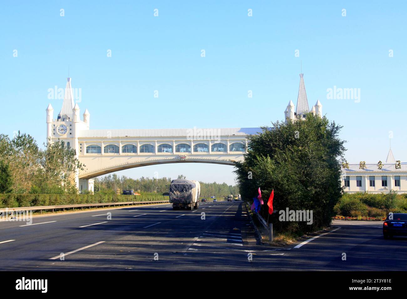 landscape of expressway service area in china Stock Photo - Alamy