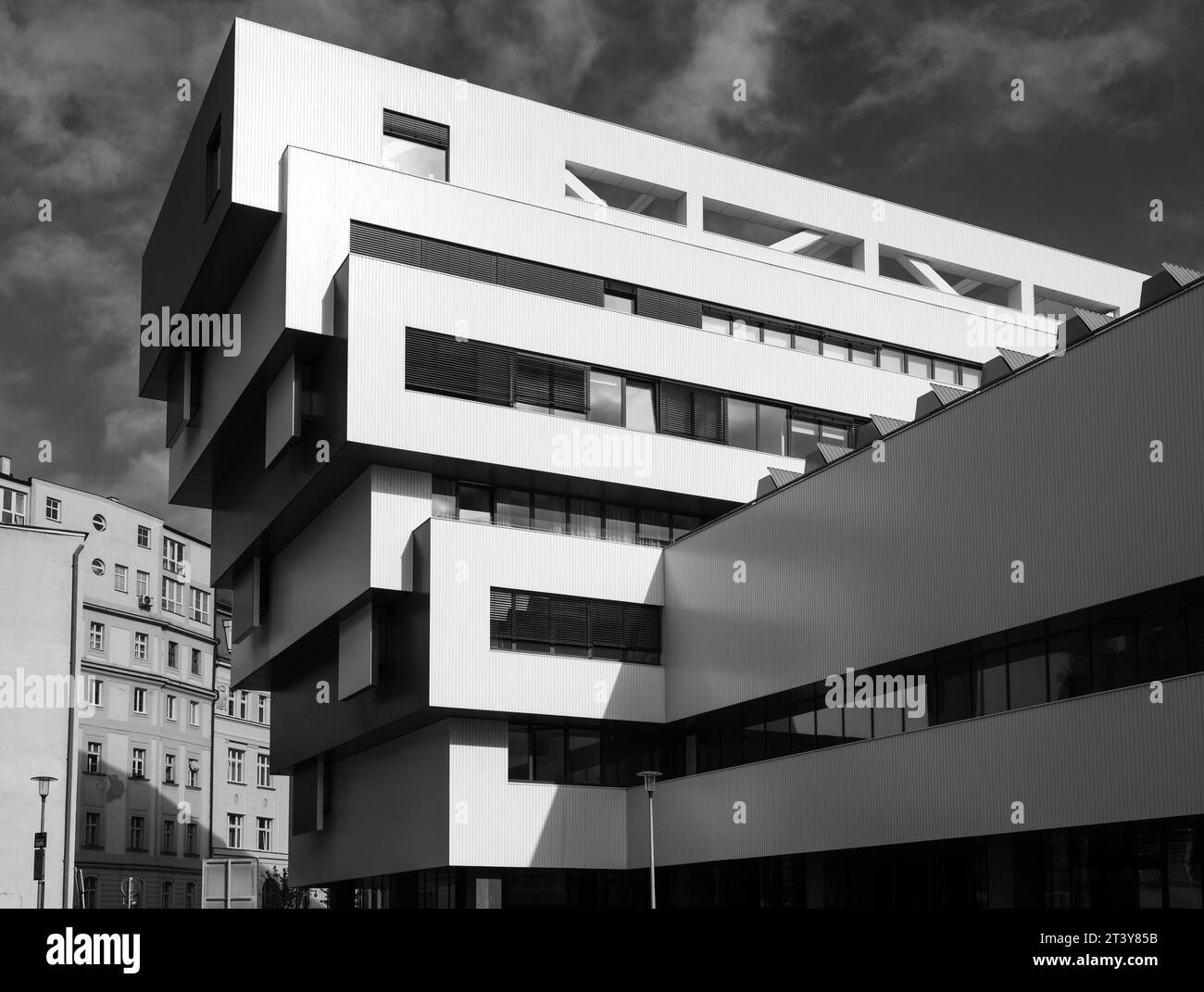 Administrative building of SNG after reconstruction Stock Photo - Alamy