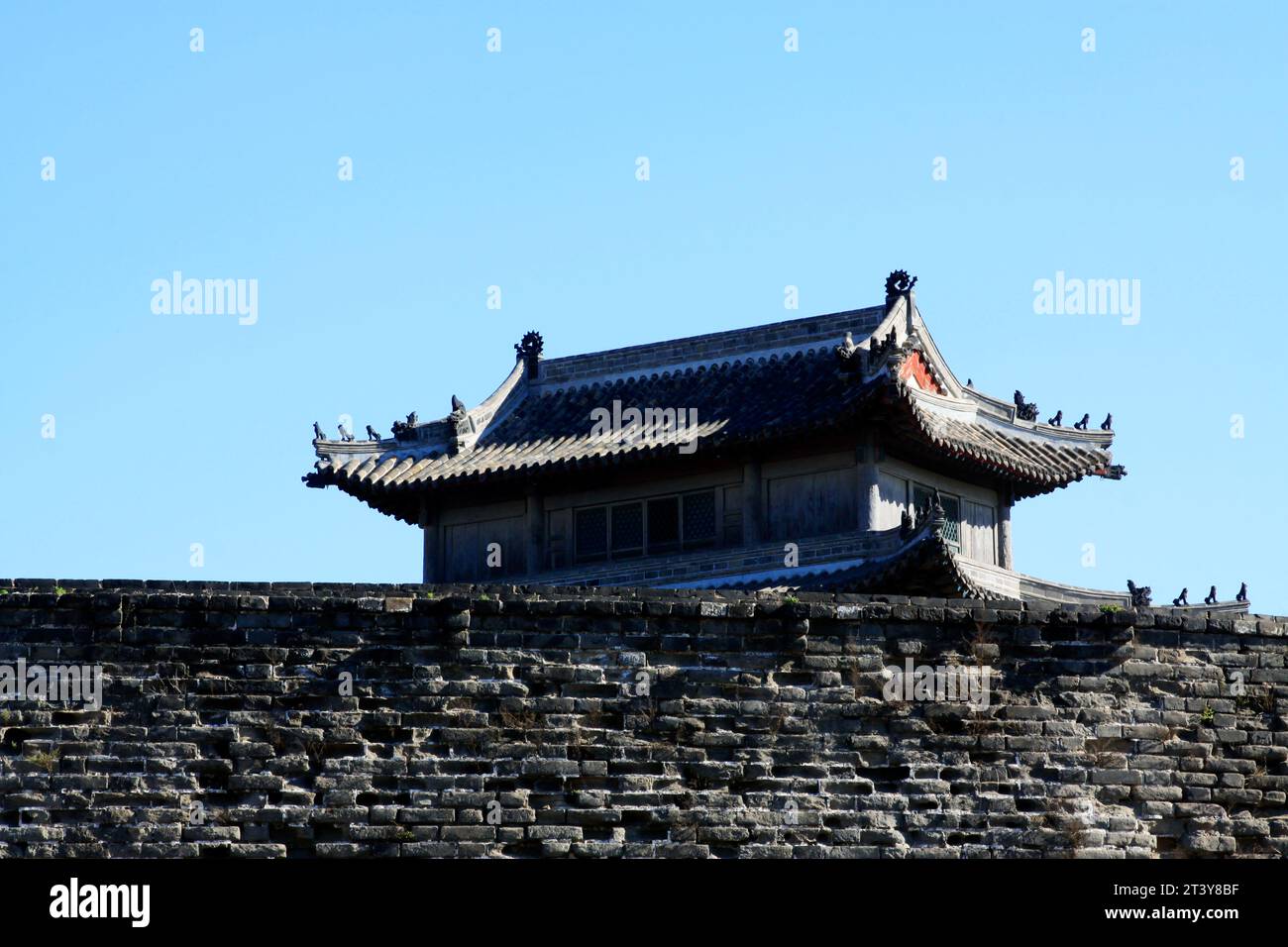 tower over a city gate, ancient Chinese style in a scenic spot, china ...