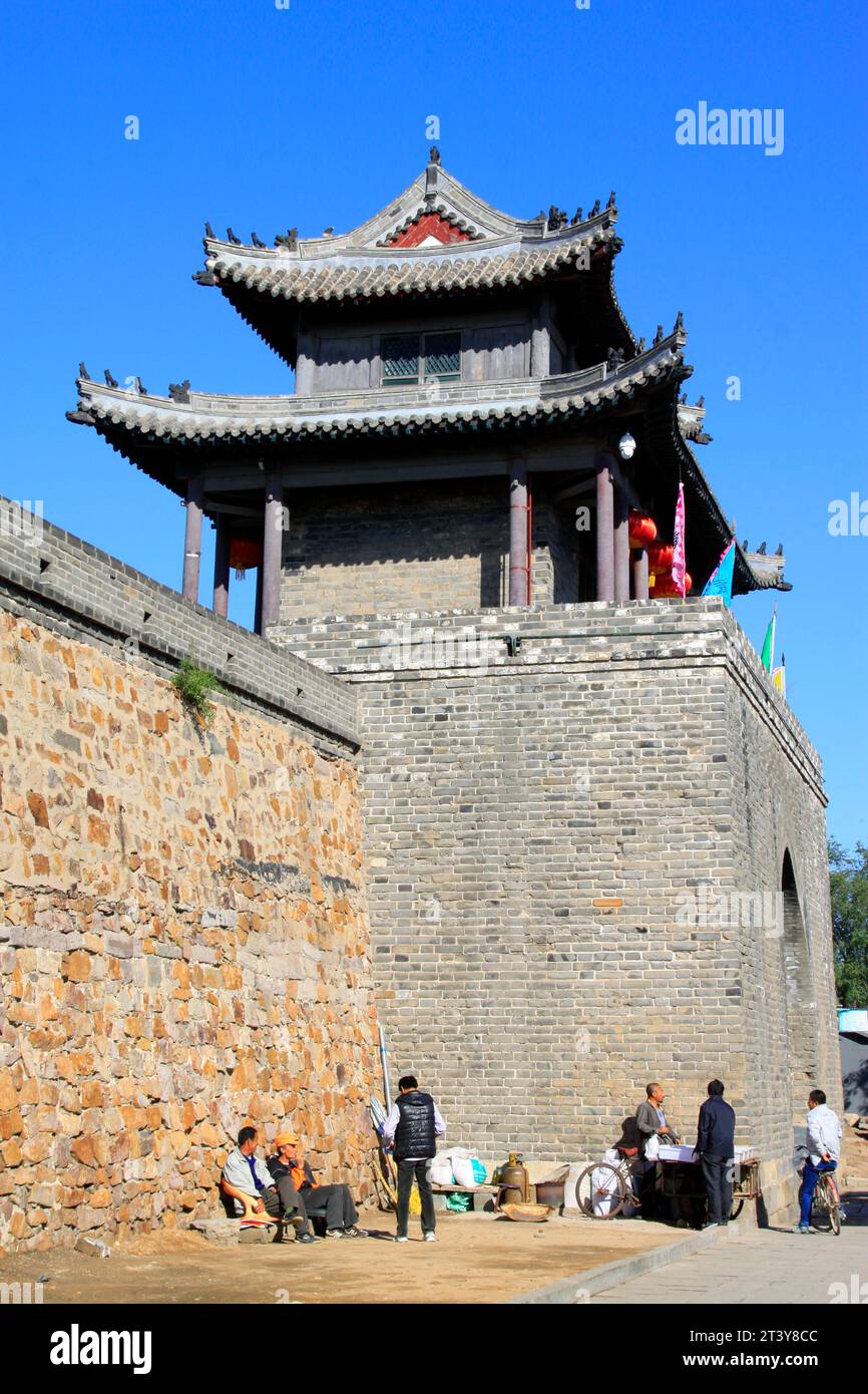 tower over a city gate, ancient Chinese style in a scenic spot, china ...