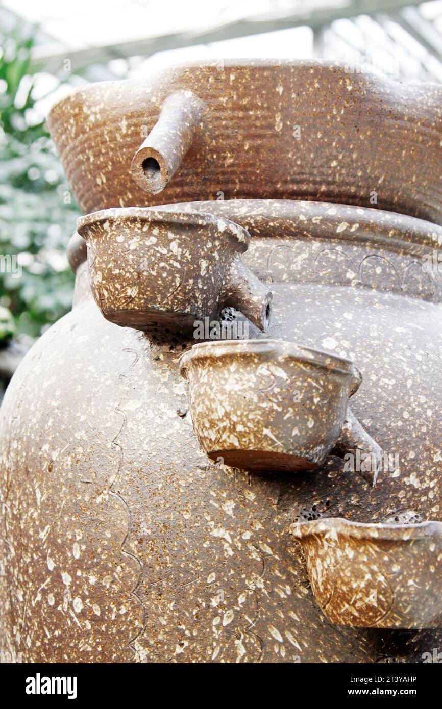 traditional Chinese style of pottery vessels in a park, china Stock ...