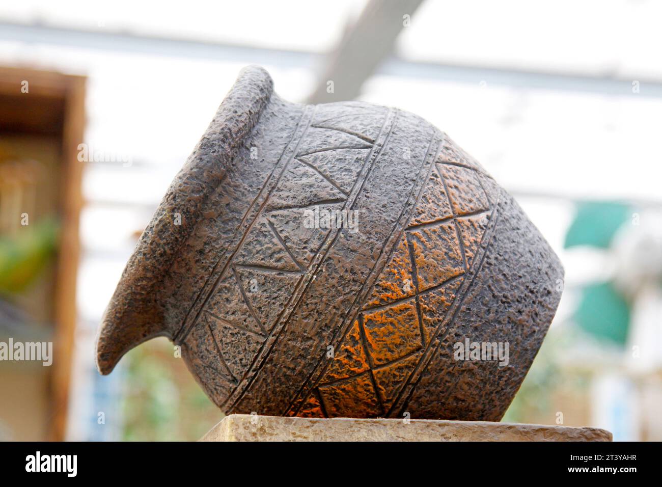 traditional Chinese style of pottery in a park, china Stock Photo - Alamy