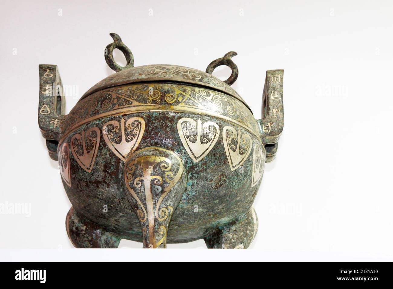 traditional Chinese style of religious artifacts - bronze dings in a ...