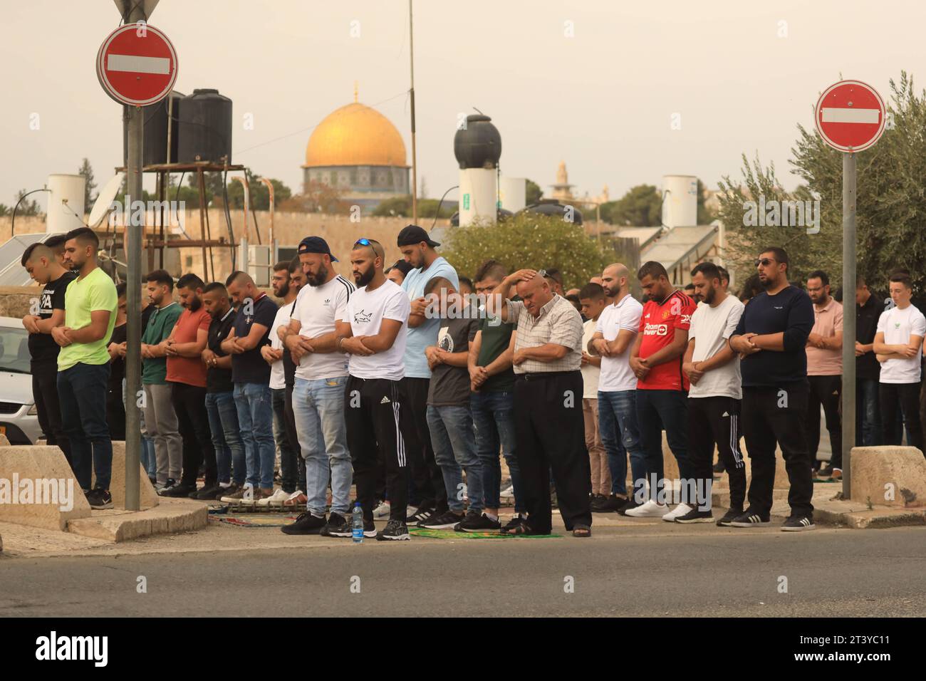 JERUSALEM - OCTOBER 27: 2023, Israel restricts Palestinian access to Al ...