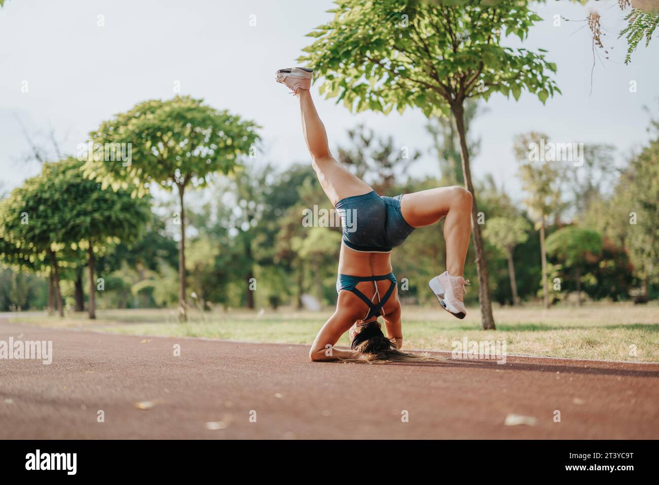 Upside Down Balance: Athletic Girls Show Impressive Strength and ...