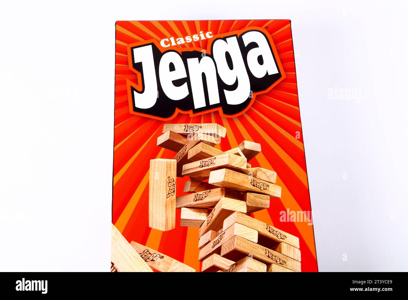 Classic wooden block Jenga game Stock Photo - Alamy