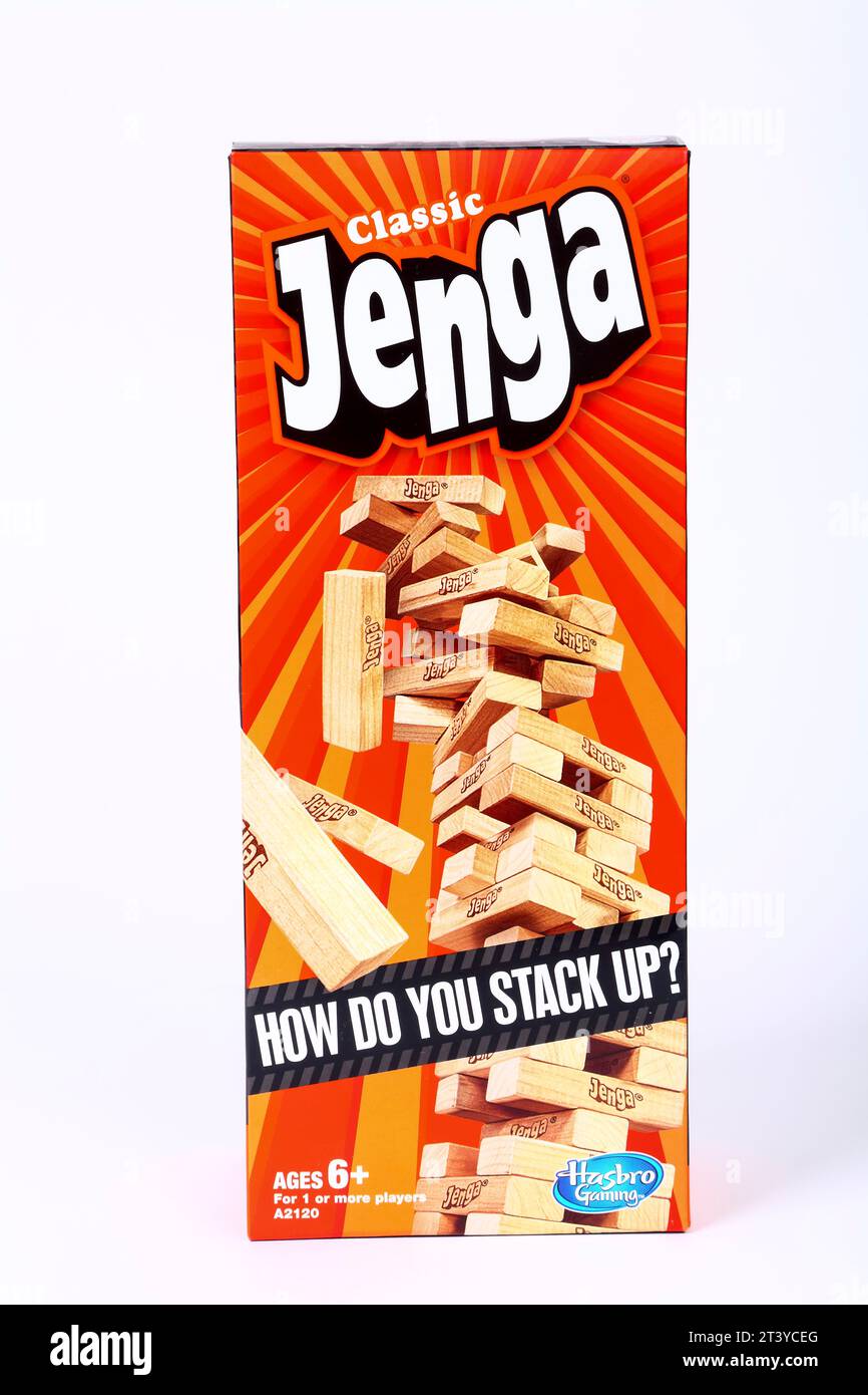 Classic wooden block Jenga game Stock Photo - Alamy
