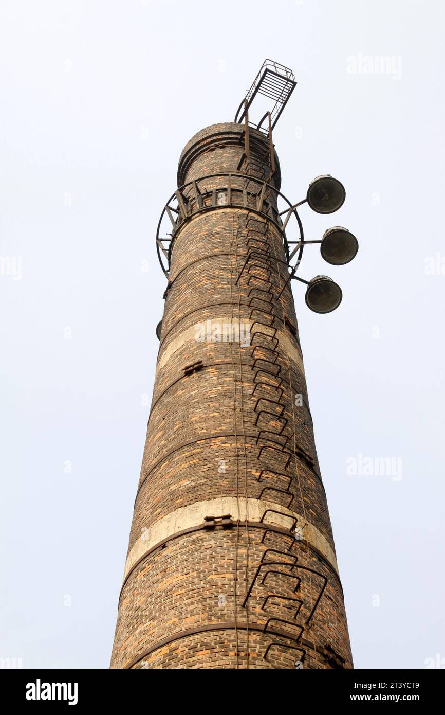 big chimney in a factory, closeup of photo Stock Photo - Alamy
