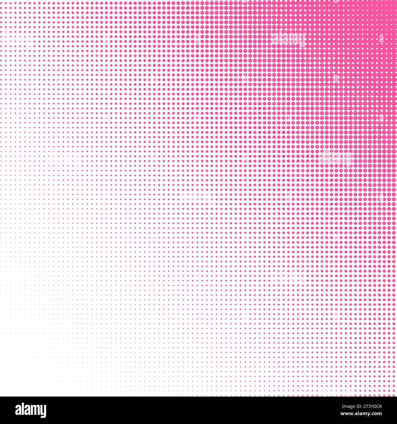 Pink pixel corner with a half tone raster pattern of small circles on a ...