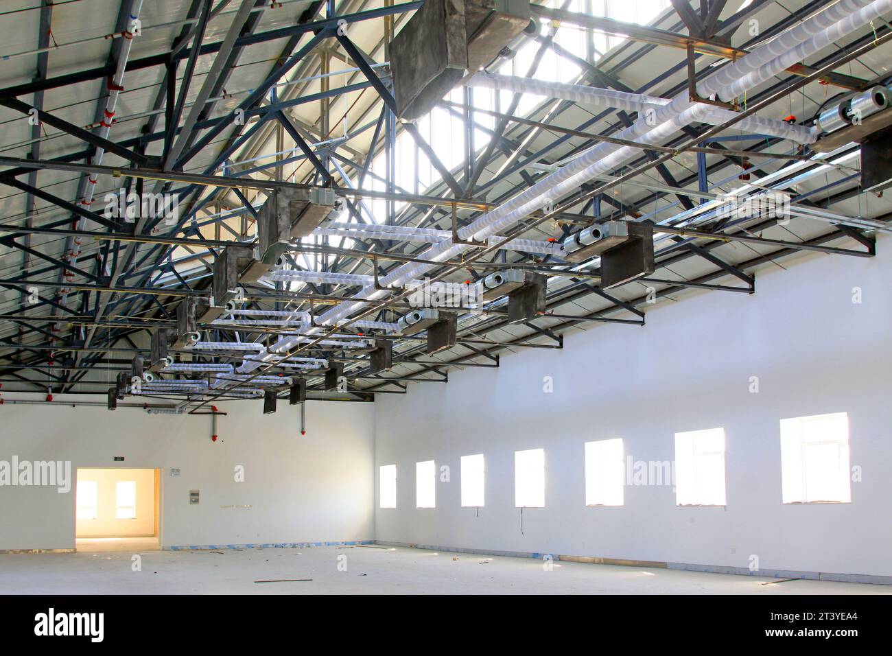 indoor central air conditioning equipment in a factory Stock Photo - Alamy