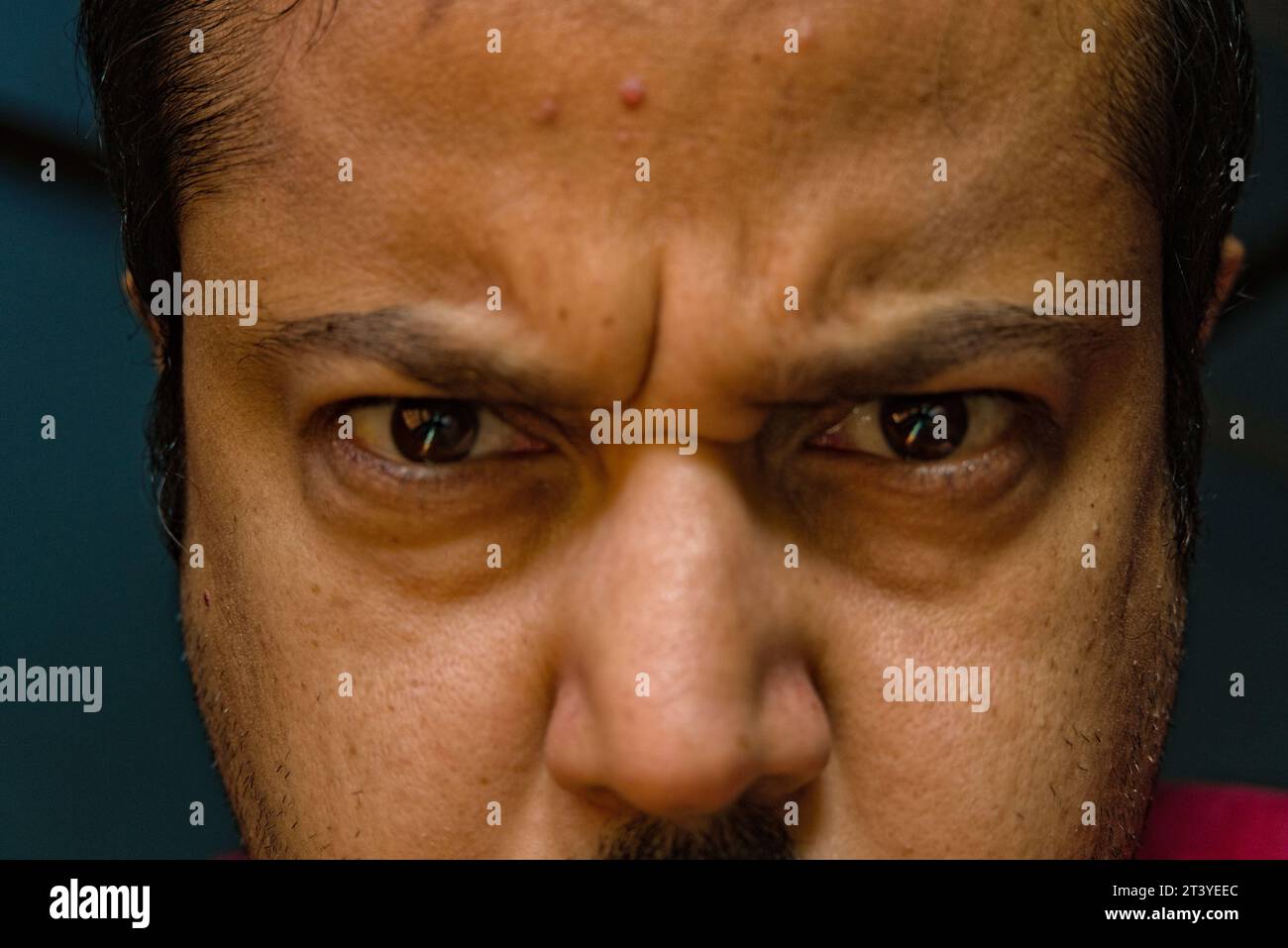 partially blurred click of a pair of human eyes front view Stock Photo ...