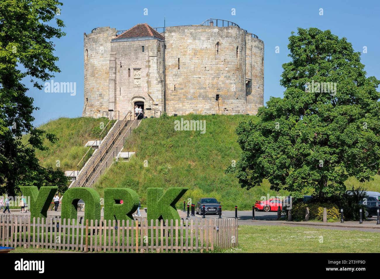 Cliffords Tower York Yorkshire England Stock Photo - Alamy