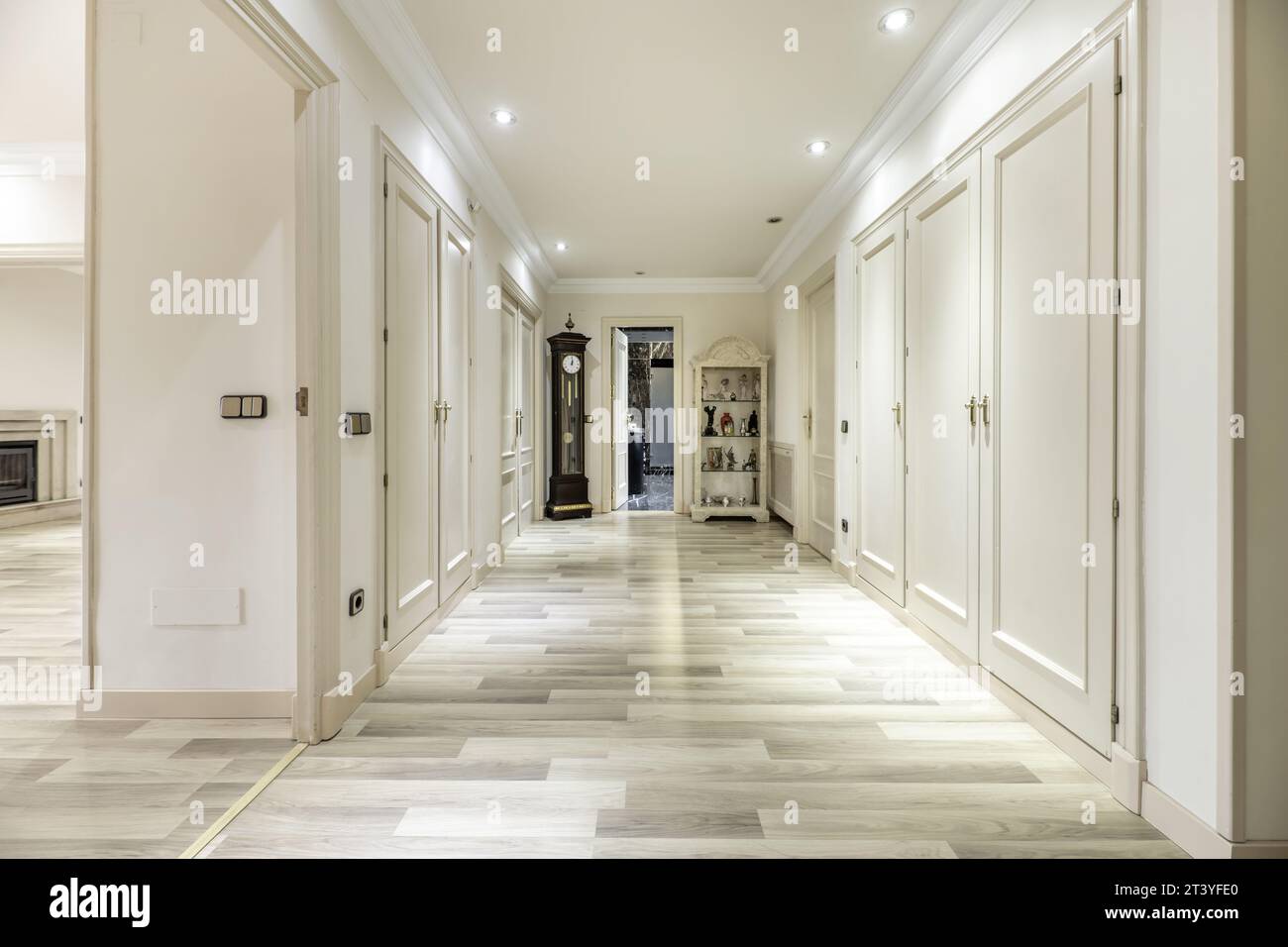 Large dressing room with access to a bedroom with fireplace and many ...