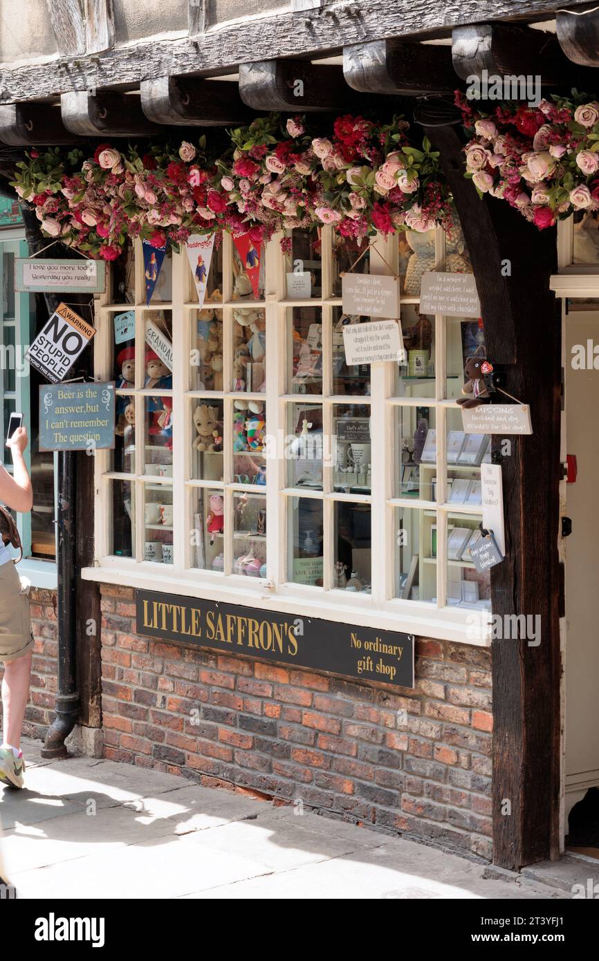 Gift shops in The Shambles York Yorkshire England Stock Photo - Alamy