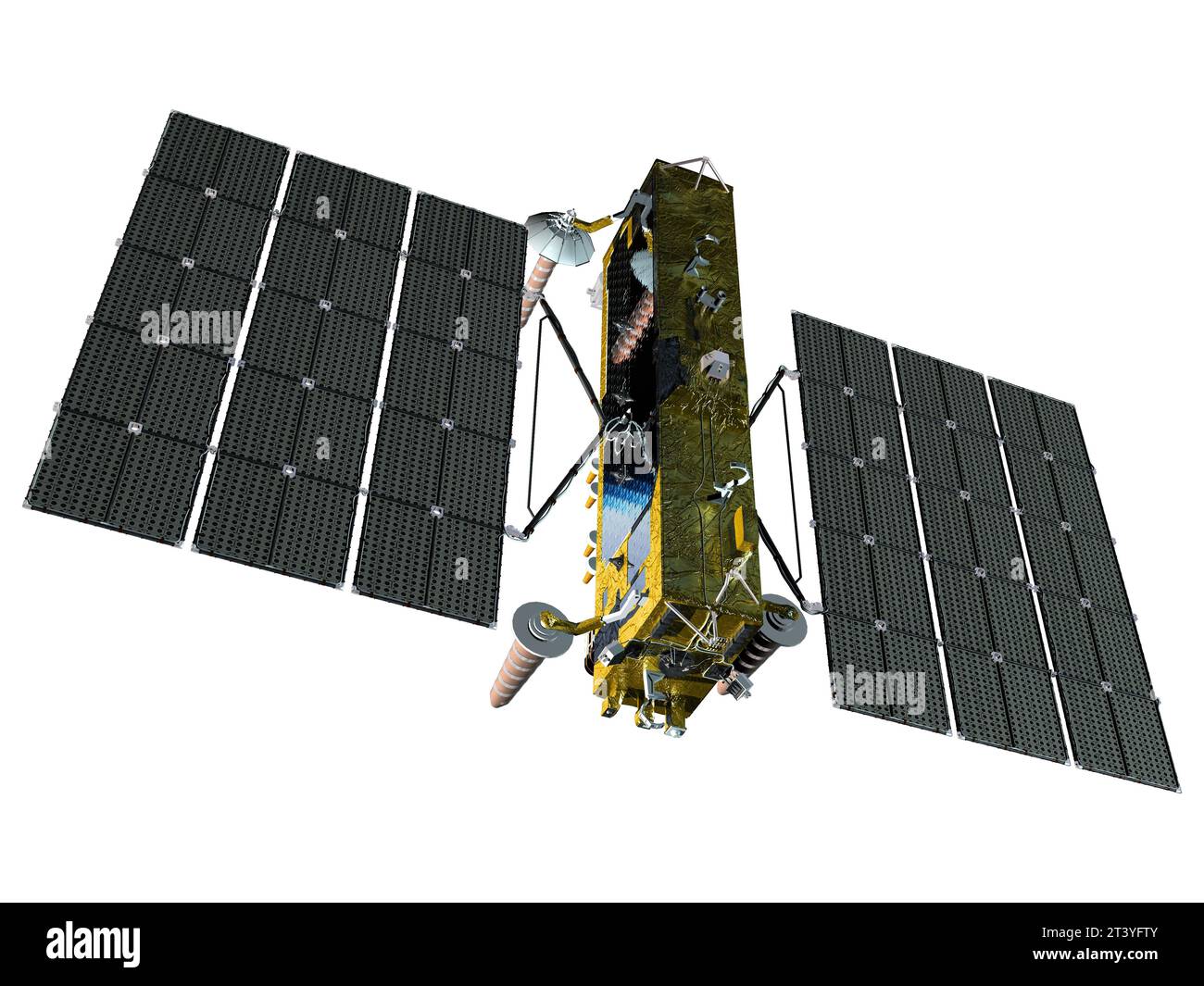 GLONASS-K2 Modern navigation space satellite isolated. 3D render Stock ...