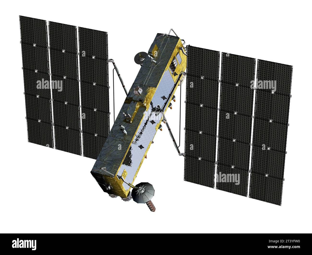 GLONASS-K2 Modern navigation space satellite isolated. 3D render Stock ...