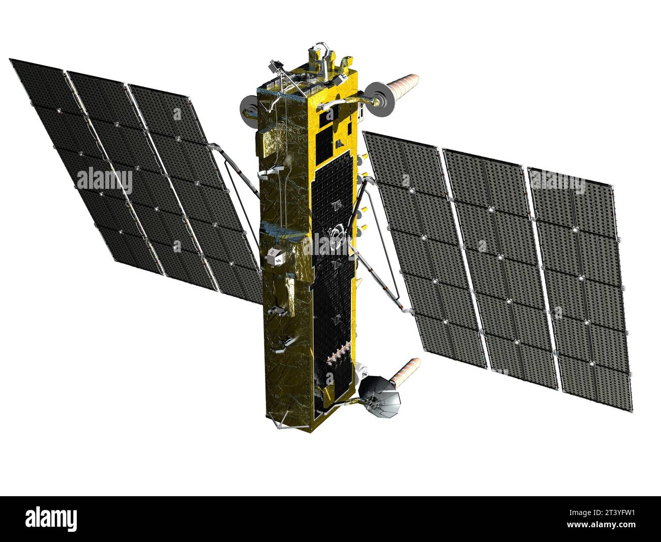 GLONASS-K2 Modern navigation space satellite isolated. 3D render Stock ...