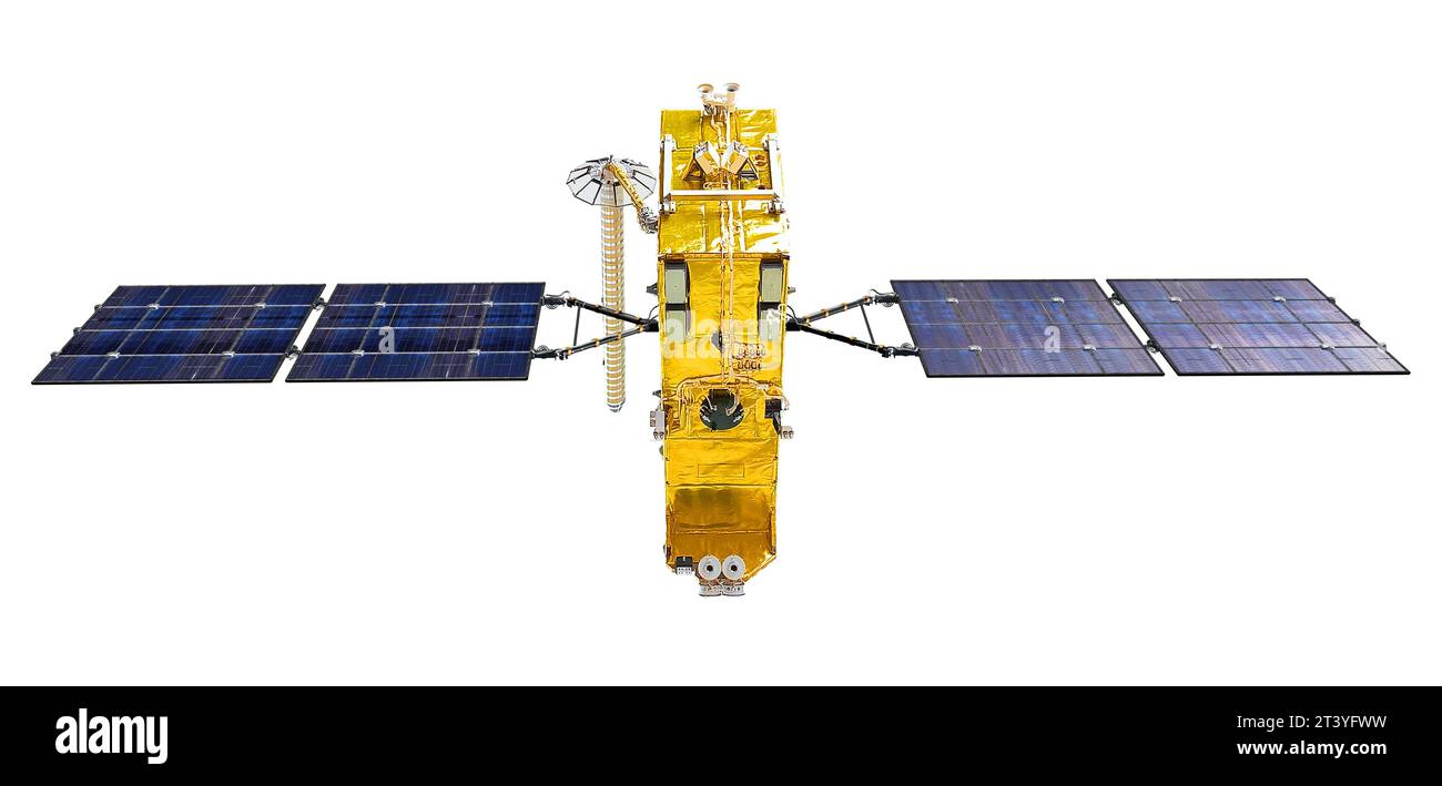 GLONASS-K Navigation satellite isolated on white background Stock Photo ...