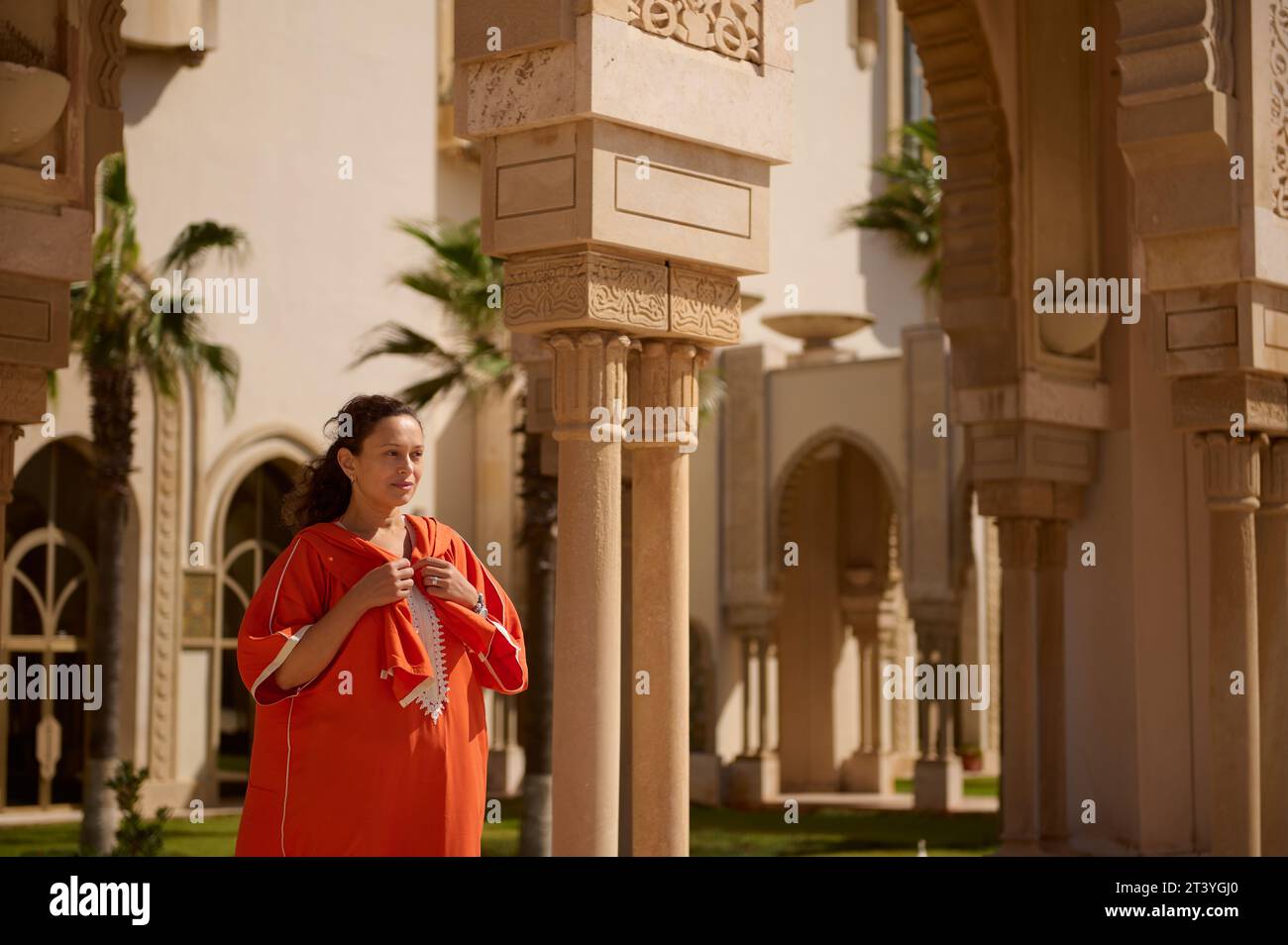 Lovely curly haired brunette, beautiful multi ethnic woman, an inspired ...