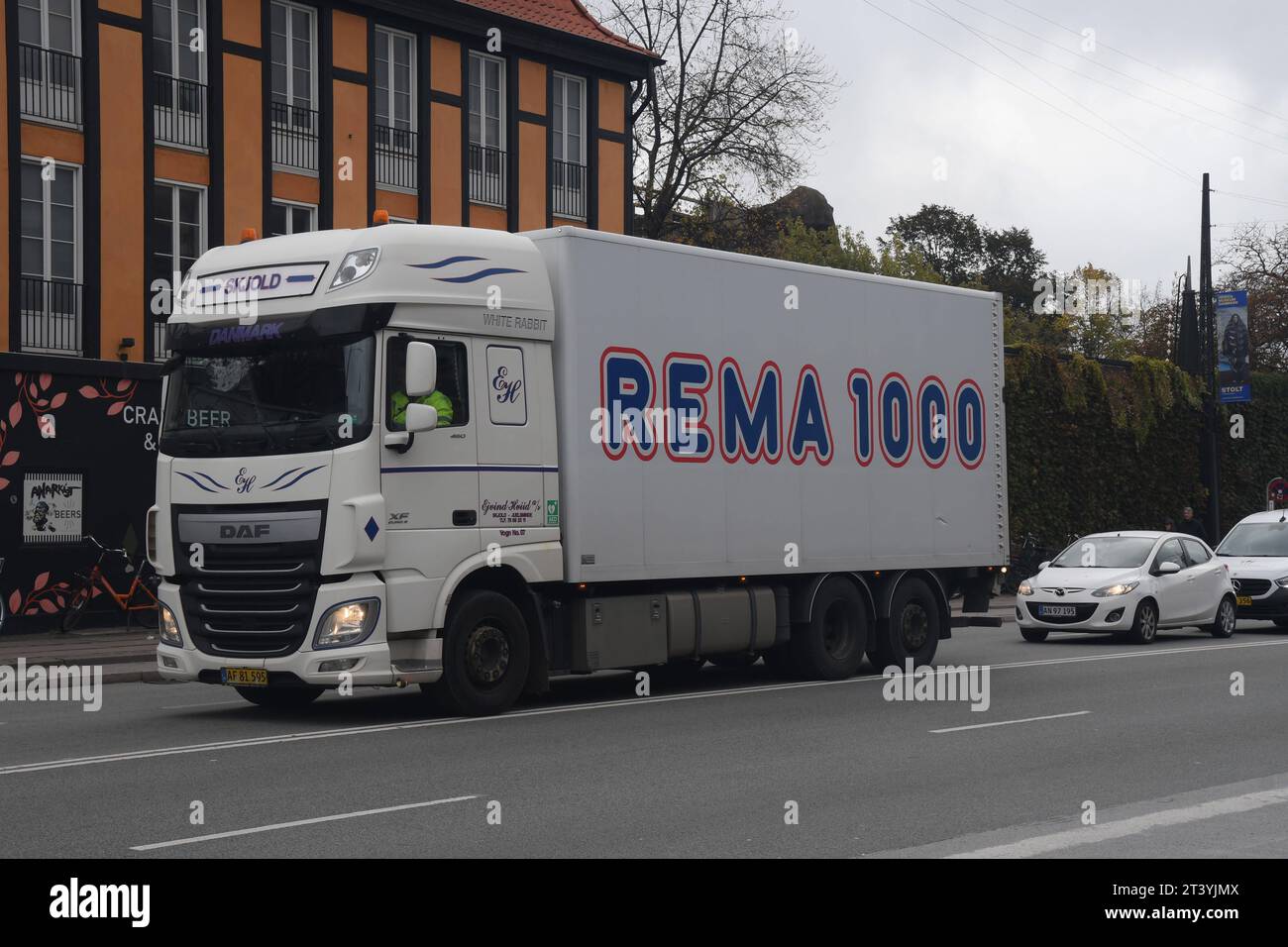 Copenhagen, Denmark /27 October. 2023/. Rema1000 grocerey ruck in ...