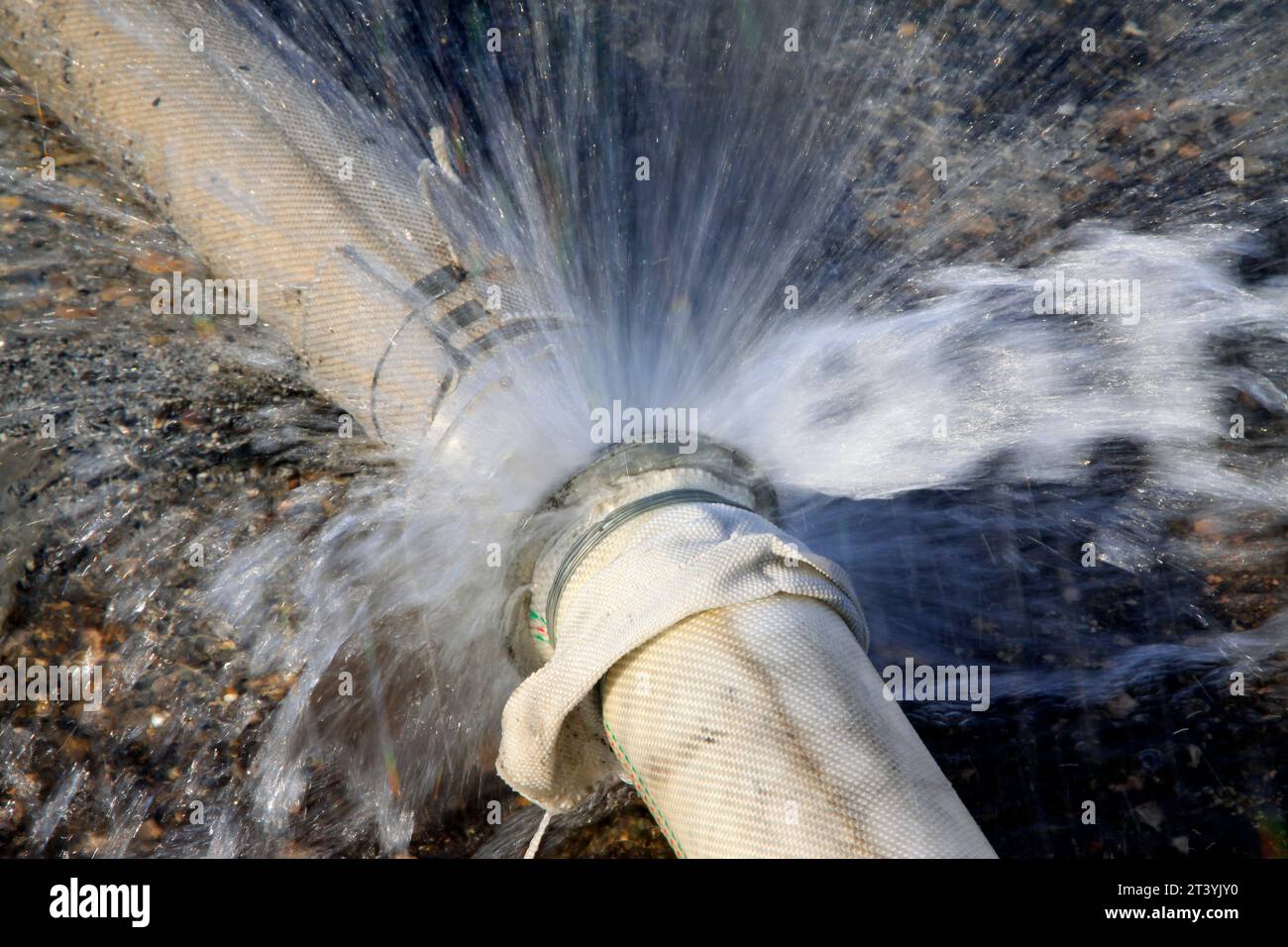 leaking fire pipeline joints, tangshan, china Stock Photo - Alamy