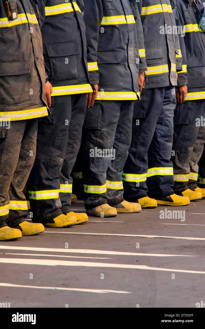 firemen pants and shoes after the fire, north china Stock Photo - Alamy