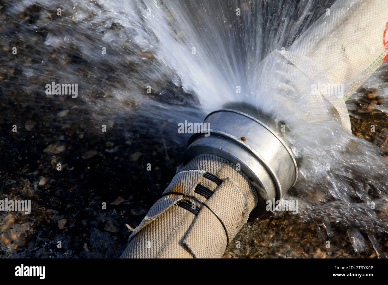 leaking fire pipeline joints, tangshan, china Stock Photo - Alamy