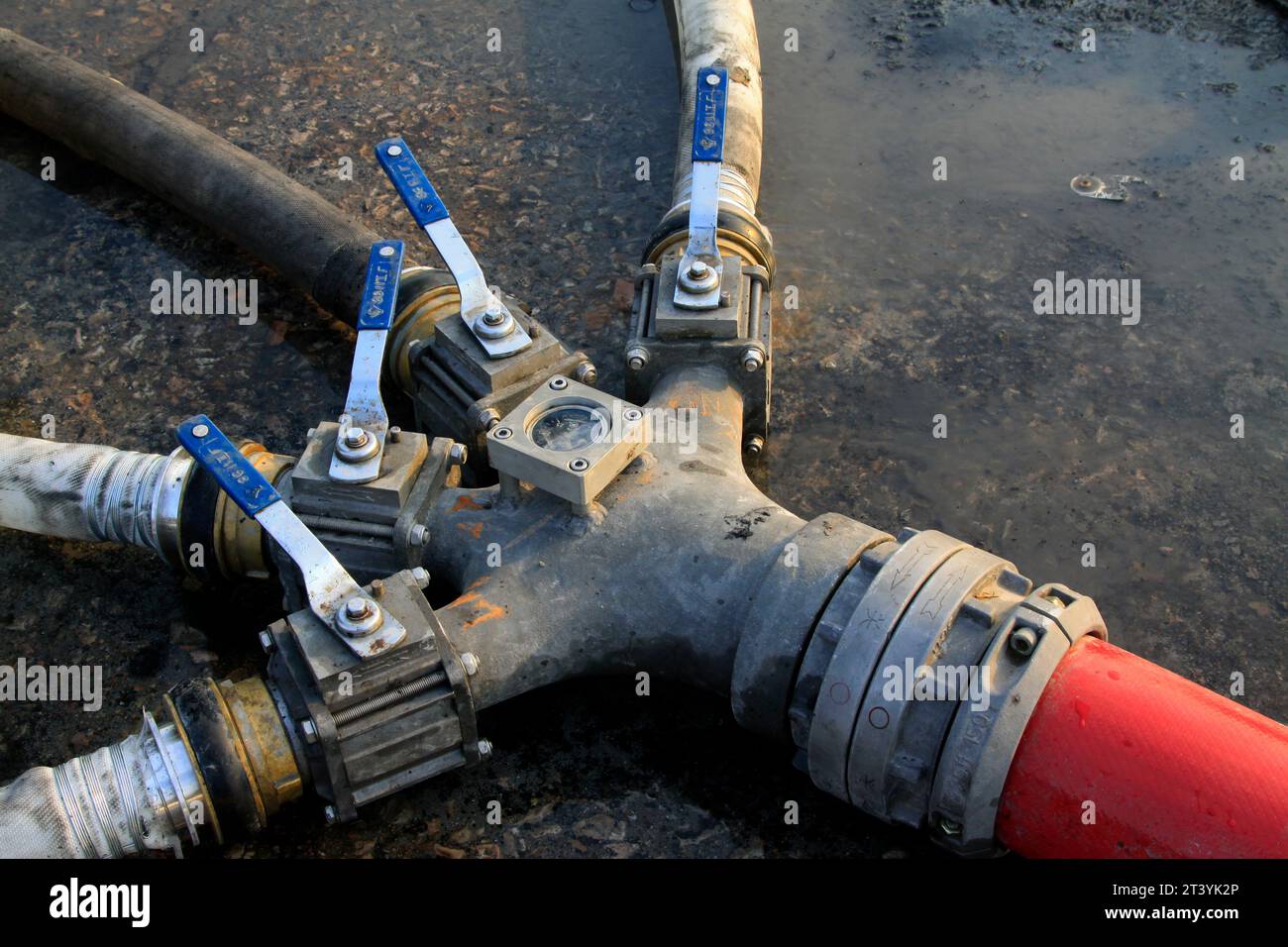 fire remote control valve in the water system, closeup of photo Stock ...