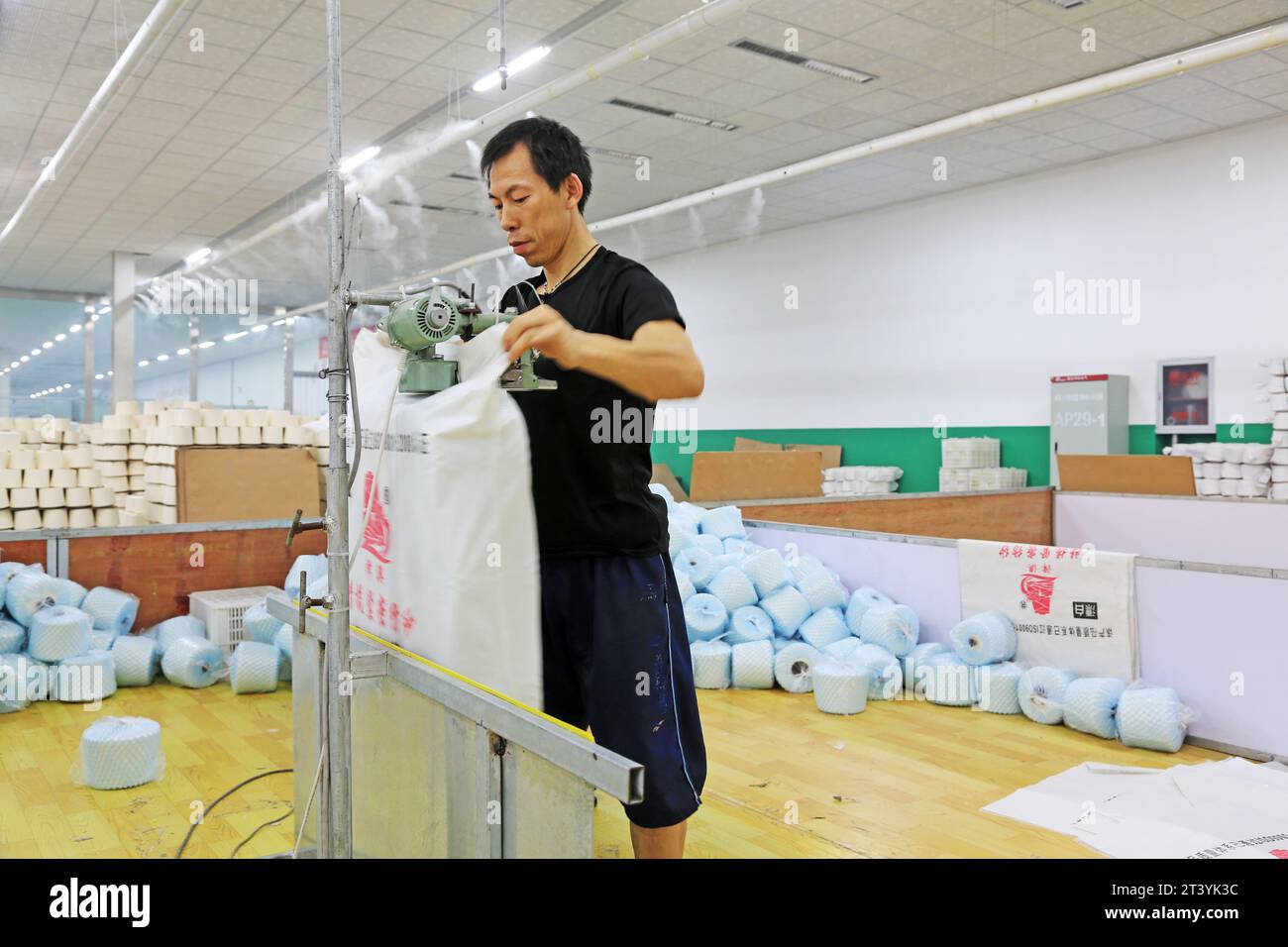 Workers packing products in manufacturing hi-res stock photography and ...