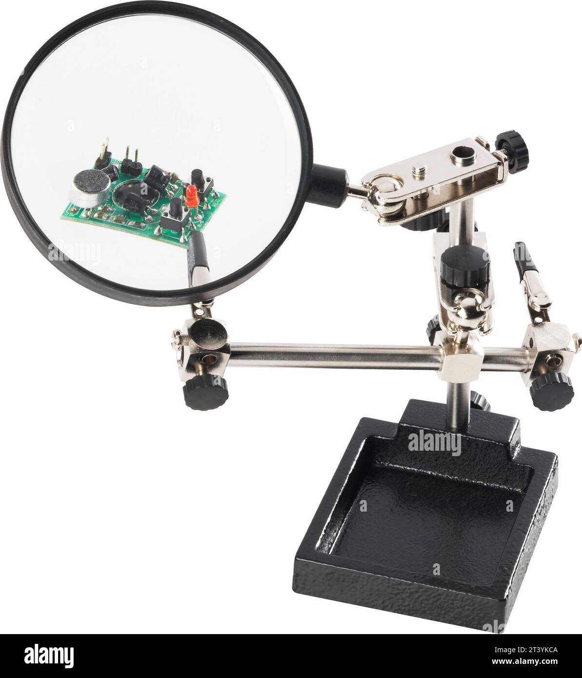 Third hand magnifier, isolated on white background Stock Photo - Alamy