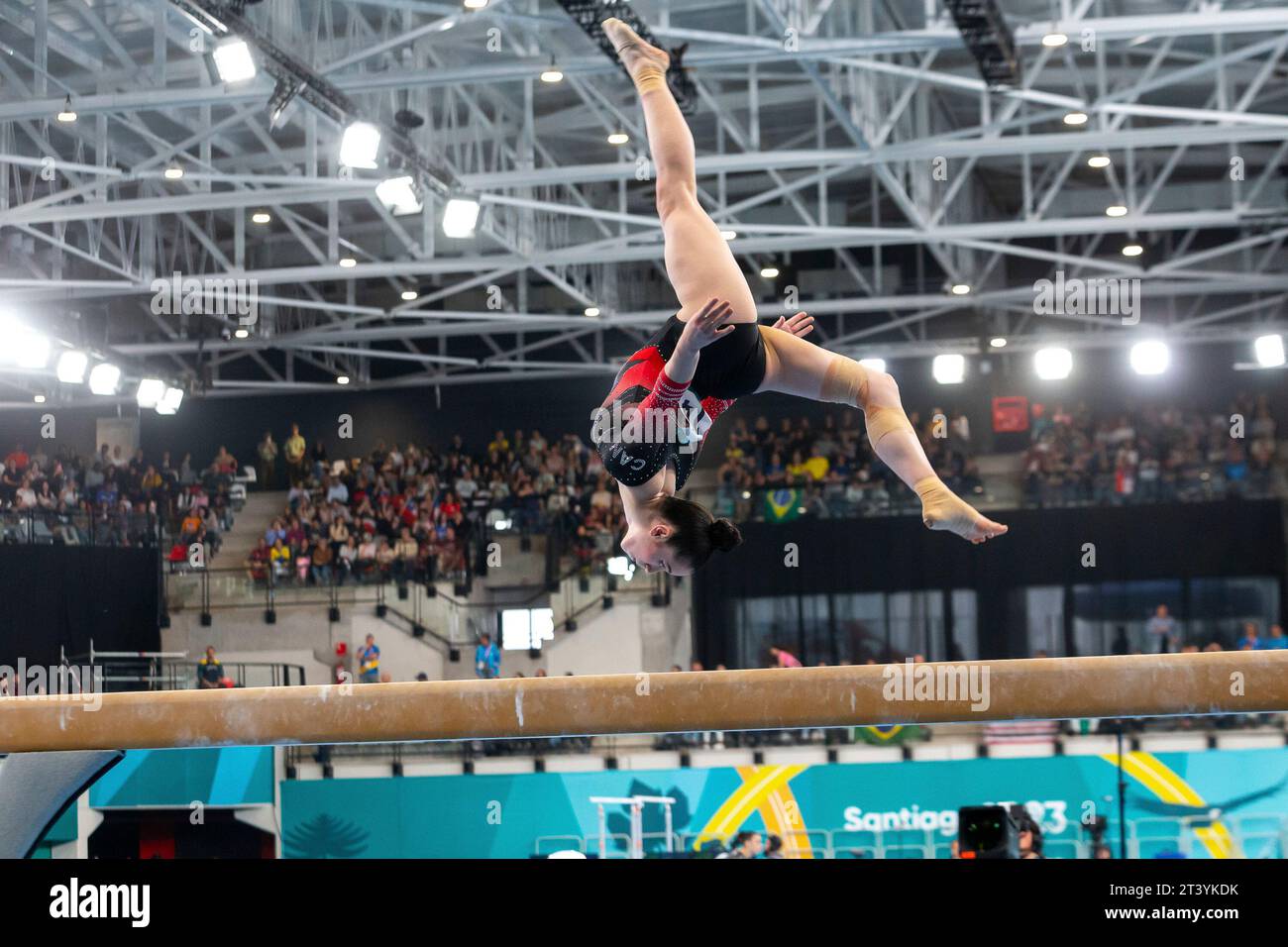 October 23, 2023: Ava Stewart of Canada (14) competes on beam during ...