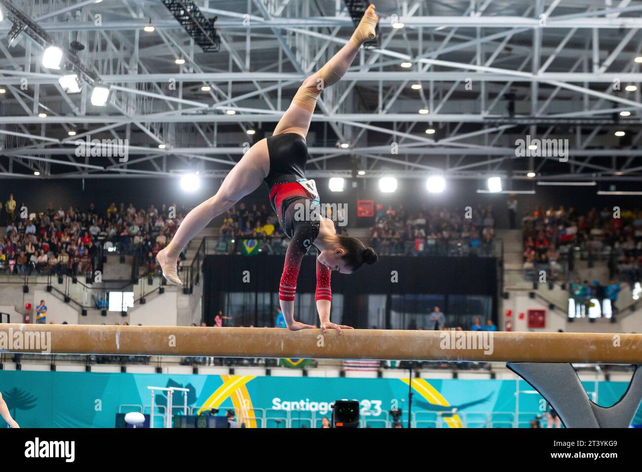 October 23, 2023: Ava Stewart of Canada (14) competes on beam during ...