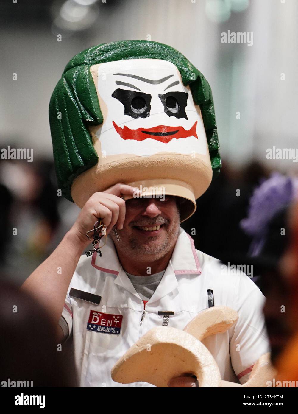 A person dressed as The Joker during MCM Comic Con at the ExCel London ...
