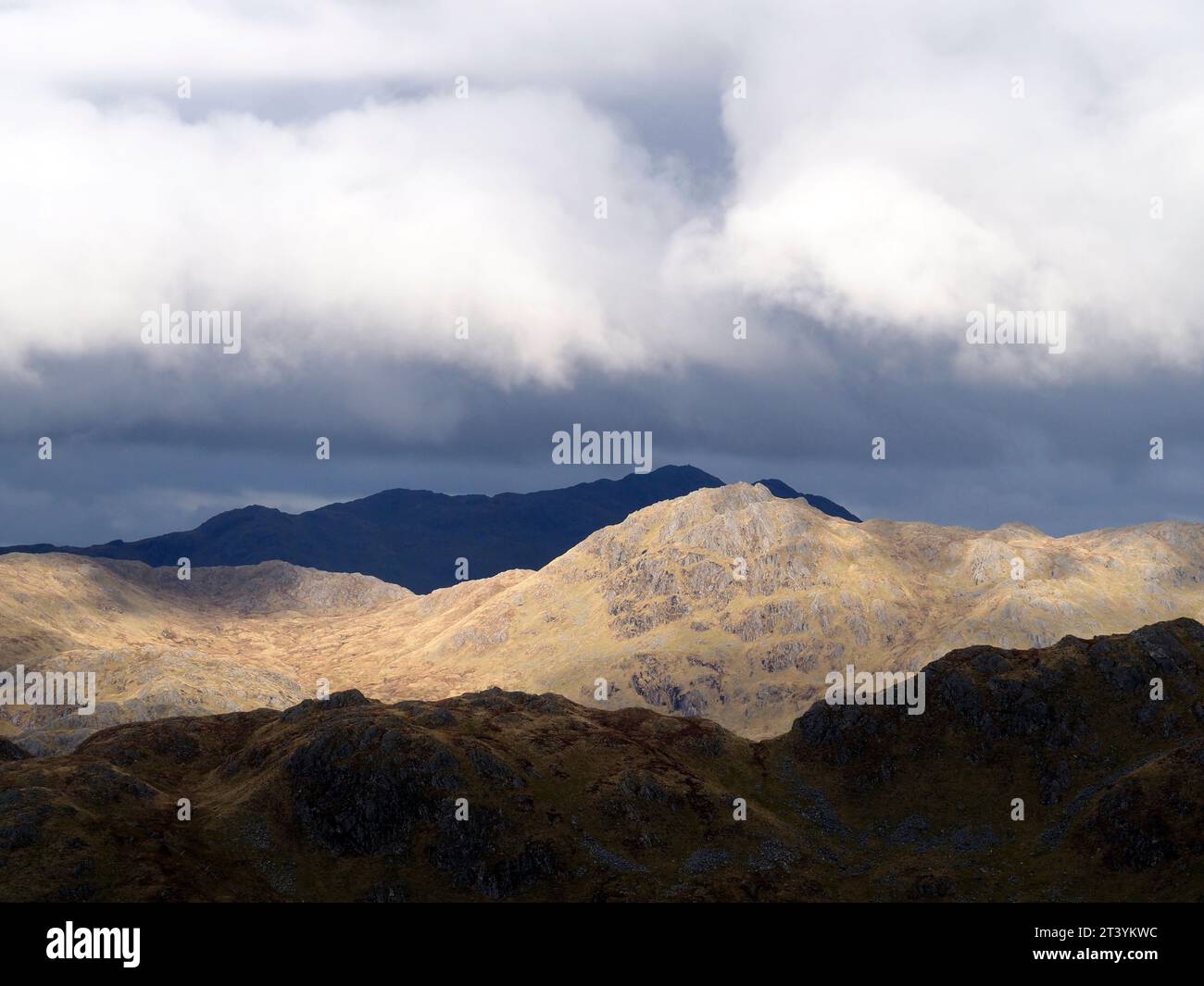 Light on Ardgour peaks from Druim Garbh, Scotland Stock Photo - Alamy